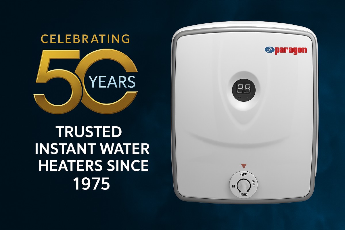 Portable Automatic Instant Water Heater / Geyser | Paragon - 50 Years ...